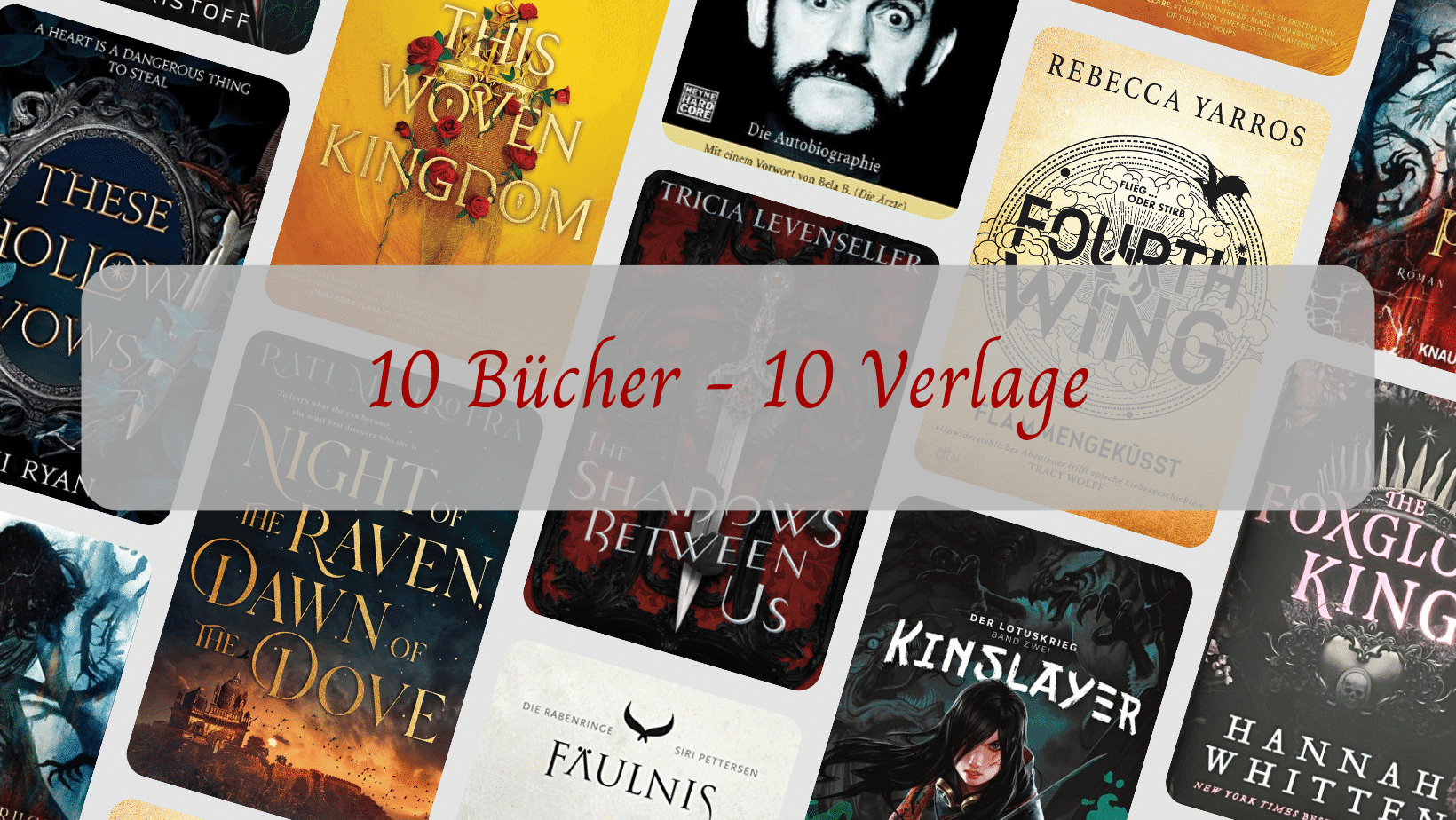 10 Bücher - 10 Verlage | Top Ten Thursday №58